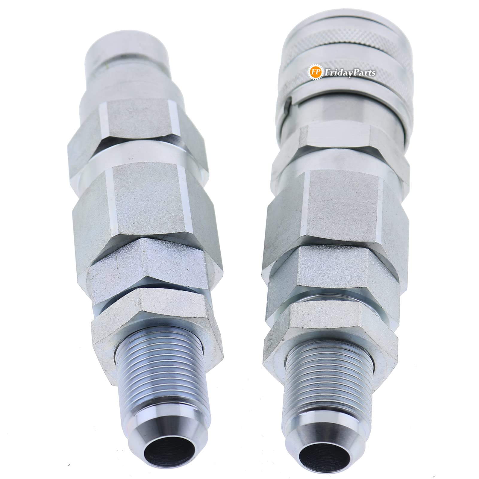 FridayParts Hydraulic Quick Connect Coupler Set Compatible for New Holland LS140 LS150 LS160 LS170 LS180 LS185 LS190 Replacement