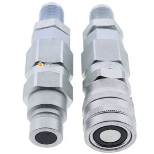 FridayParts Hydraulic Quick Connect Coupler Set Compatible for New Holland LS140 LS150 LS160 LS170 LS180 LS185 LS190 Replacement