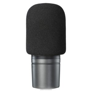 sunmon windscreen foam cover, windscreen pop filter for audio-technica at2020 condenser studio microphone,compatible with at-2035 at-2050 atr2500 atr2500x at-4040 microphones,(black)