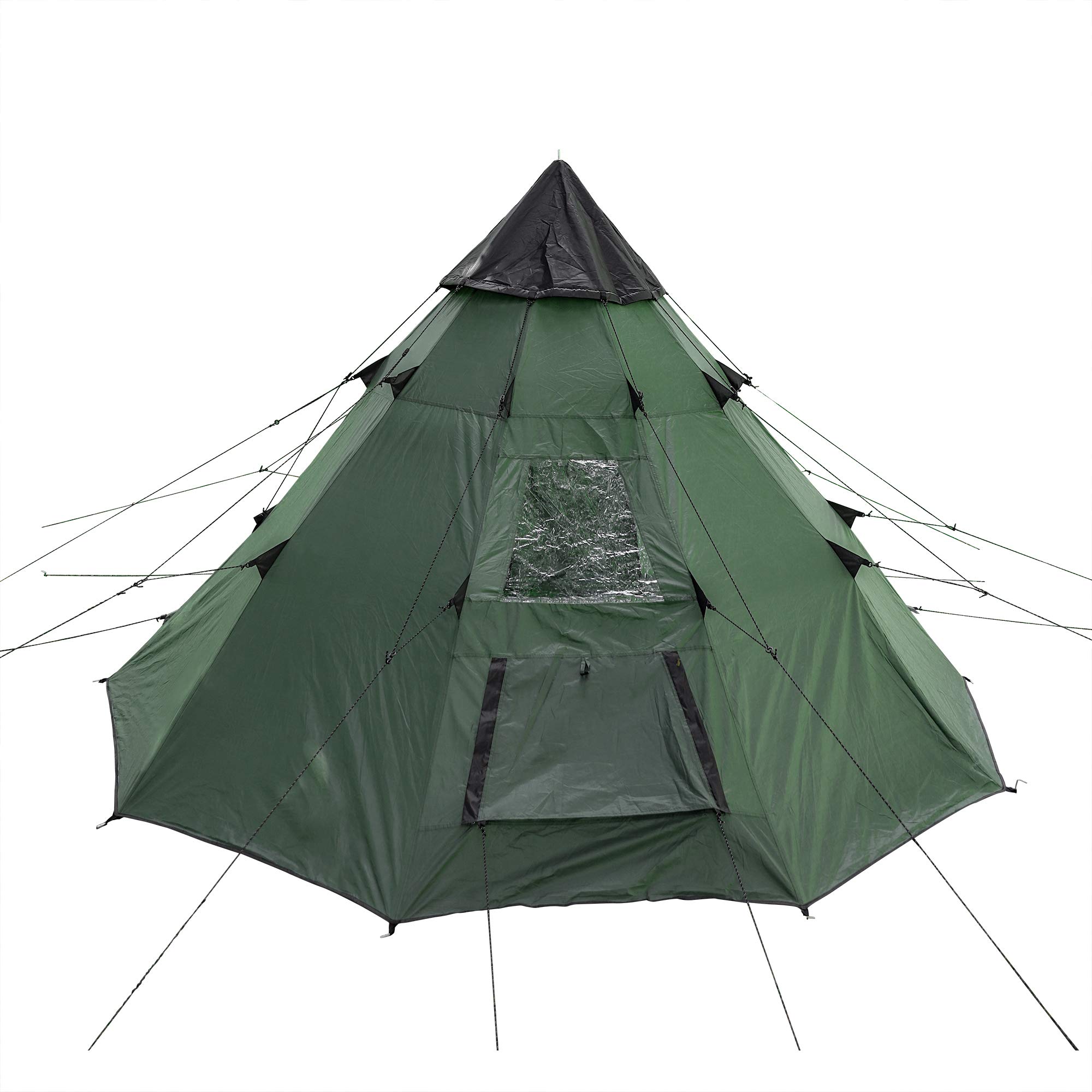 BaiYouDa BaiYouDa 3-4 Person Family Camping Teepee Tent Outdoor Rainproof Waterproof Suitable for Camping Hiking Holidays