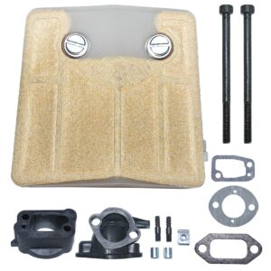 aumel 501807105 intake manifold bolt adaptor air filter kit for husqvarna 266 61 66 chainsaw -m5