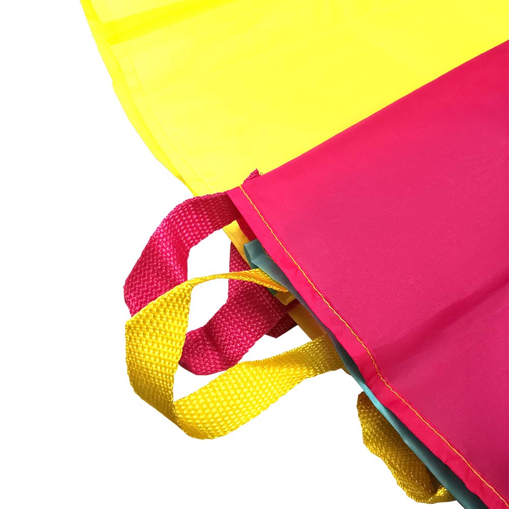 SPINFOX Play Parachute - 6ft with 8 Handles, Multicolored Indoor/Outdoor Kids Exercise Toy