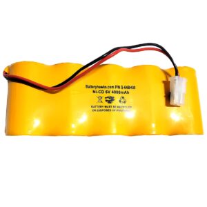 (flat) enb-0604 enb0604 elb0604n elb-0604n 6v 4000mah ni-cd battery pack replacement for exit sign emergency light