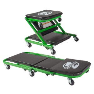 pro-lift c-2036dg black/green 300 lbs mechanic creeper