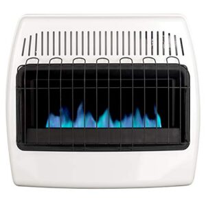 dyna-glo 30,000 btu liquid propane blue flame vent free wall heater, white