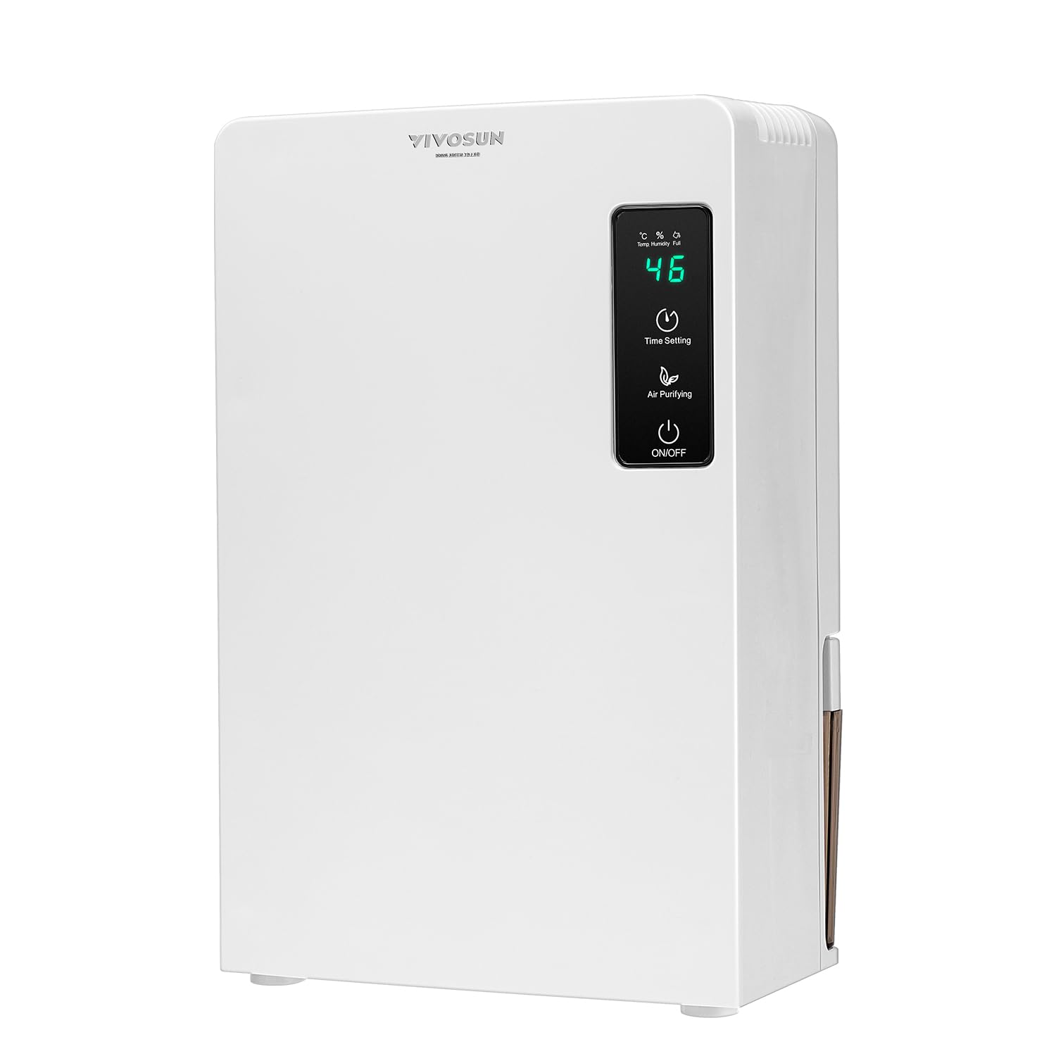 VIVOSUN Electric Mini Dehumidifier, Ultra-Quiet Auto Defrost Dehumidifier with Timer, 2200ML Water Tank and Drain Hose for Basement or Closets, Bedrooms, Showers, and Other Small Rooms