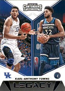 2019-20 panini contenders draft picks legacy #10 karl-anthony towns kentucky wildcats/minnesota timberwolves official nba basketball trading card in raw (nm or better) condition