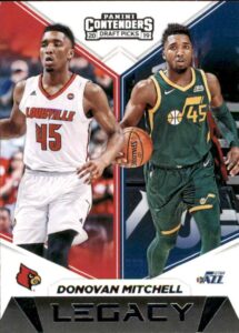 2019-20 panini contenders draft picks legacy #24 donovan mitchell louisville cardinals/utah jazz official nba basketball trading card in raw (nm or better) condition