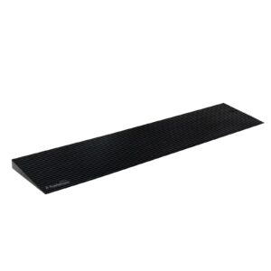 ruedamann 1.2" rise threshold ramp,1500 lbs capacity, 35.4" wide natural rubber power wheelchair ramp scooter, non-slip solid rubber threshold ramp for doorways,driveways,bathroom,cuttable