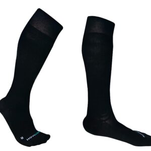 HOYISOX Big and Tall Compression Socks 20-30 mmHg, Comfortable Knee High Socks for Men and Women (as1, alpha, 4x_l, regular, regular, Black)