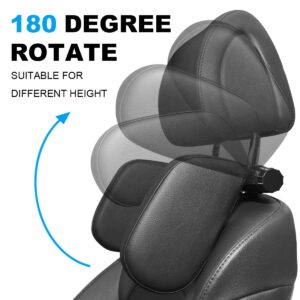 TEEPIRE Car Seat Headrest Pillow, Headrest for car, Head Neck Support Detachable,Premium seat held Pillow, 360 Degree Adjustable Both Sides Travel Sleeping Cushion for Kids Adults