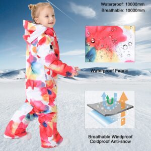 GSOU SNOW Ski Suit Kids Snowsuit One Piece Boys Girls Snowboard Suit Ski Jumpsuits Coveralls Waterproof Windproof