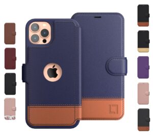 lupa iphone 11 pro max wallet case, credit card holder, for women & men - faux leather flip case – desert sky