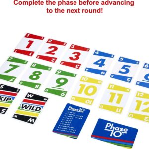 Mattel Games Phase 10 Card Game for Families, Adults and Kids, Challenging & Exciting Rummy-Style Play in a Storage Tin (Amazon Exclusive)