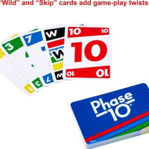 Mattel Games Phase 10 Card Game for Families, Adults and Kids, Challenging & Exciting Rummy-Style Play in a Storage Tin (Amazon Exclusive)