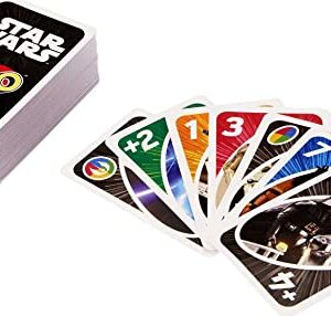 Mattel Games UNO Star Wars Card Game for Kids & Family with Themed Deck & Special Rule, 2-10 Players