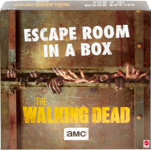 Mattel Games Escape Room in a Box:The Walking Dead Board Game, Party Game for 4 to 8 Players with Clues & Puzzles Inspired by AMC TV Series, Gift for Teens & Adults Ages 13 Years Old & Up