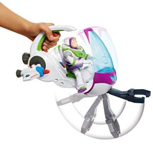 Toy Story 4 Galaxy Explorer Spacecraft & Buzz Lightyear Figure, Transforming Toy Vehicle with Missile Launcher, Booster Arm & Extraction Claw, Kids Gift for Ages 4 Years Old & Up