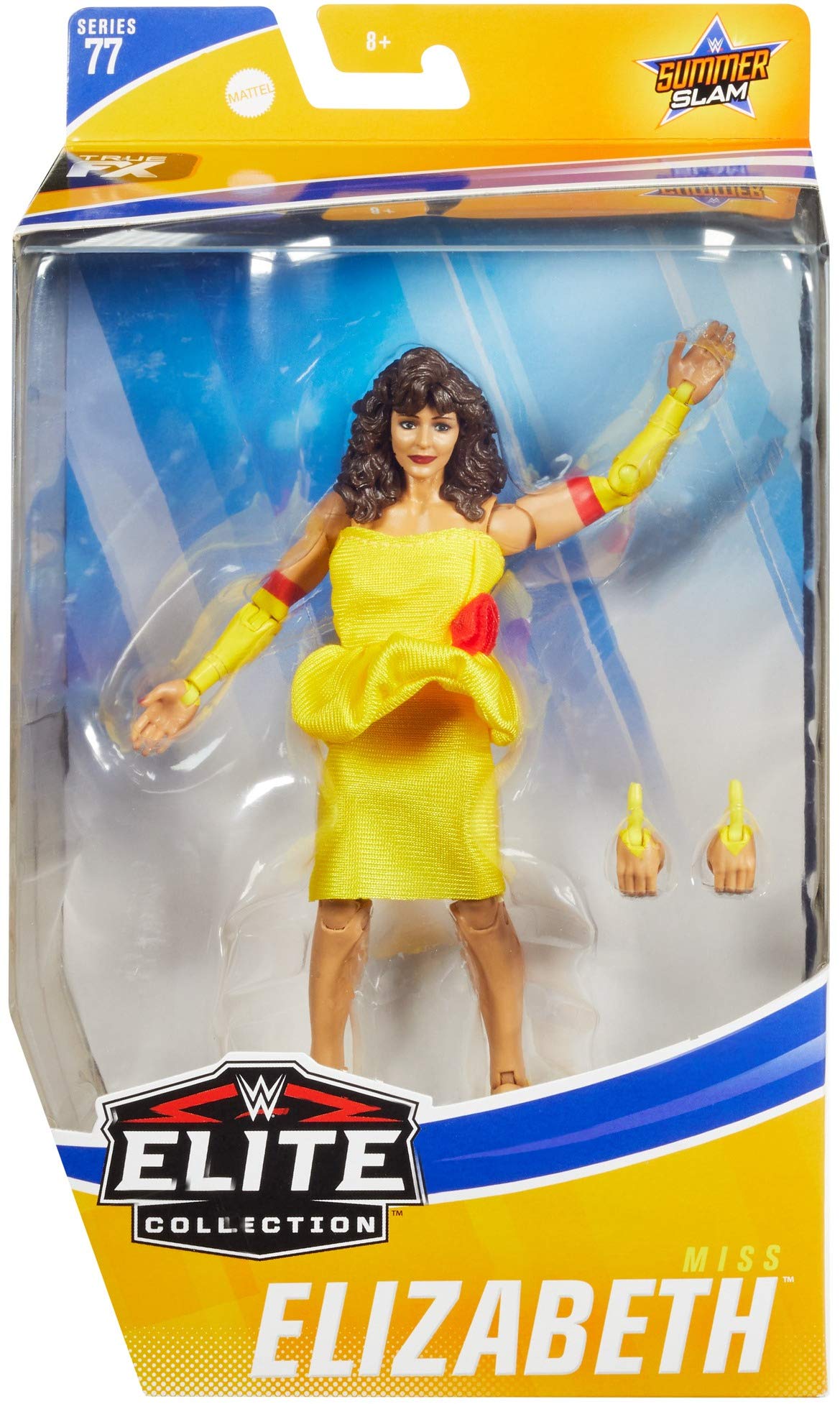 WWE MATTEL Miss Elizabeth Elite Collection Deluxe Action Figure with Realistic Facial Detailing, Iconic Ring Gear & Accessories, Multi (GKY10)