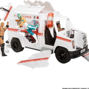 Mattel WWE Slambulance Wrekkin' Vehicle Breakaway Ambulance, for 6-Inch Action Figure