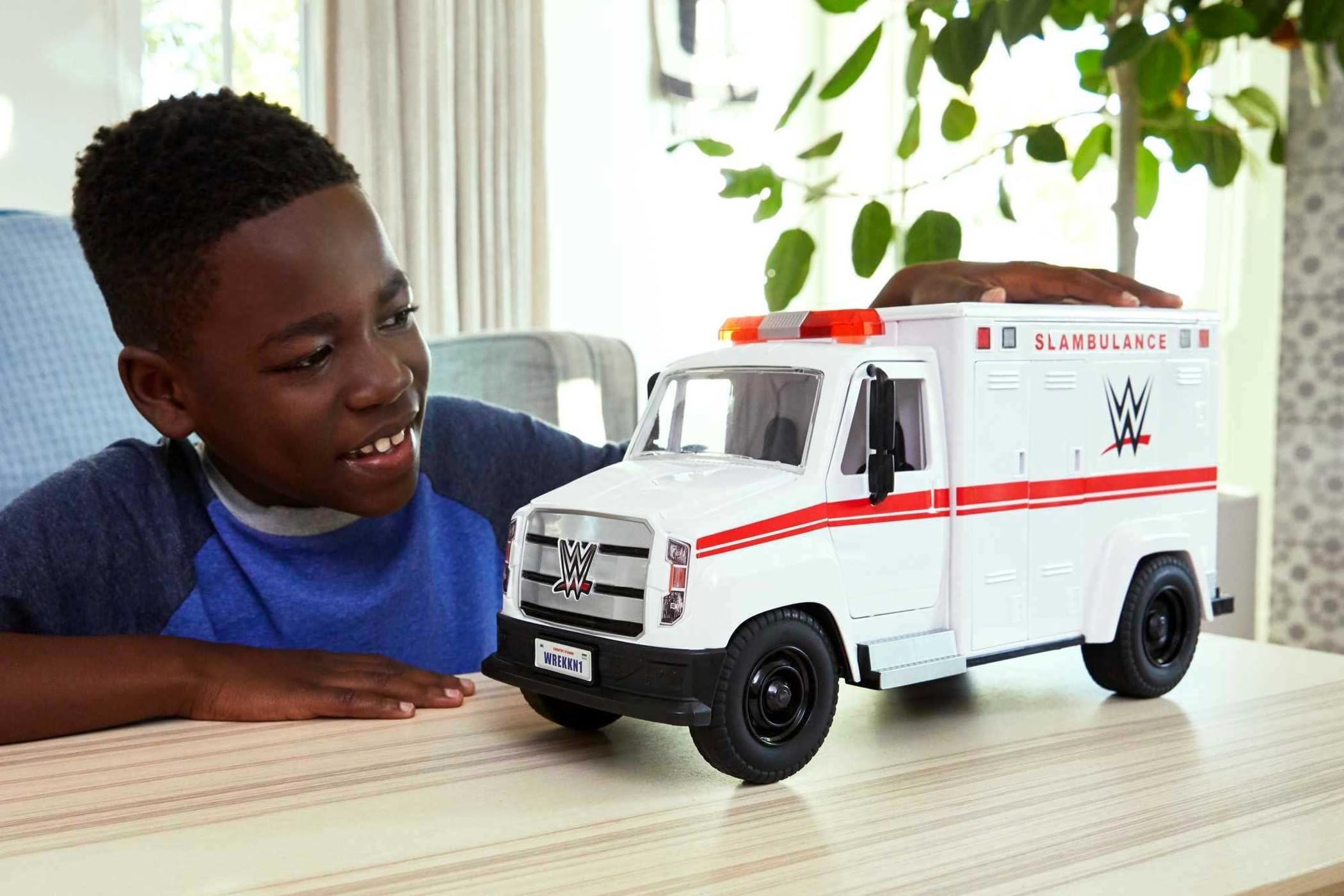 Mattel WWE Slambulance Wrekkin' Vehicle Breakaway Ambulance, for 6-Inch Action Figure