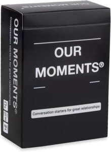 our moments women: 100 women conversation starters - fun conversation card game for bachelorette parties, ladies night games, getaways, gift for women birthday, game nights - girls night party games