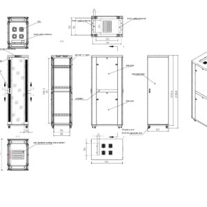 Server Rack - Locking Cabinet - Network Rack Cabinet Enclosure - 42U - Rack Mount - 32 Inch Deep - Server Cabinet - on Wheels - Shelf - Cooling Fan - Thermostat - Sysracks - SRF