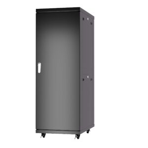 Server Rack - Locking Cabinet - Network Rack Cabinet Enclosure - 42U - Rack Mount - 32 Inch Deep - Server Cabinet - on Wheels - Shelf - Cooling Fan - Thermostat - Sysracks - SRF