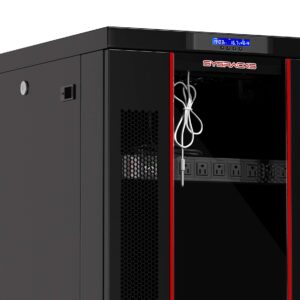 Server Rack - Locking Cabinet - Network Rack Cabinet Enclosure - 42U - Rack Mount - 32 Inch Deep - Server Cabinet - on Wheels - Shelf - Cooling Fan - Thermostat - Sysracks - SRF