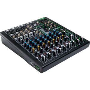 Mackie ProFX10v3 10-Channel Sound Reinforcement Mixer with Built-In FX, Gator Cases G-MIXERBAG-1515 Mixer Bag & Stereo Cable 10' Bundle