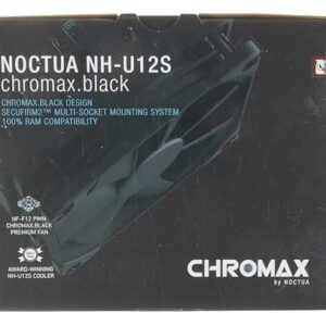 Noctua NH-U12S chromax.Black, 120mm Single-Tower CPU Cooler (Black)