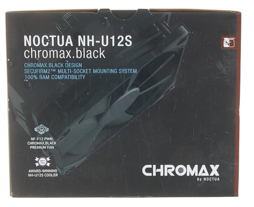 Noctua NH-U12S chromax.Black, 120mm Single-Tower CPU Cooler (Black)