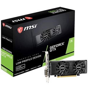 msi nvidia geforce gtx 1650 4gt lp 4gb gddr5 hdmi/dl-dvi-d pci-express video card