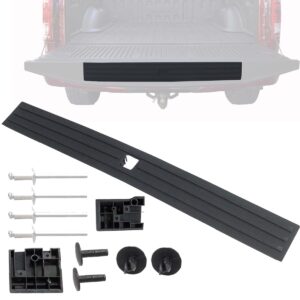 karpal center flexible flex step tailgate cap mad molding trim w/release button compatible with ford f150 f-150 2015-2020