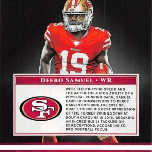 2019 Donruss The Elite Series Rookies #17 Deebo Samuel San Francisco 49ers RC Rookie NFL Football Trading Card