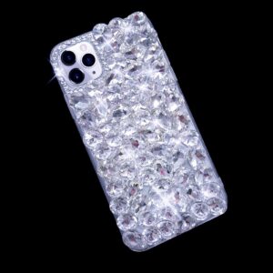 Bonitec for iPhone 11 Pro Max Case 3D Glitter Sparkle Bling Case for Women Luxury Shiny Crystal Rhinestone Diamond Bumper Clear Gems Protective Case Cover