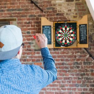 18 inch Magnetic Dart Board Set for Kids, Indoor Outdoor Game Dart Game with 12 Darts, Dartboard Toys Gifts for 6 7 8 9 10 11 12 Year Old Boys