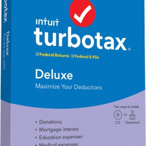 [Old Version] TurboTax Deluxe 2019 Tax Software [PC/Mac Disc]