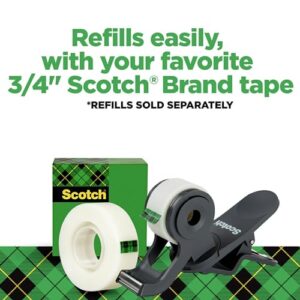 Scotch Brand Clip & Twist Tape Dispenser, Great for Gift Wrapping, Clips to Desks, Tables, Easy Charcoal Gray, 3-Pack (C19-3PK-SIOC)