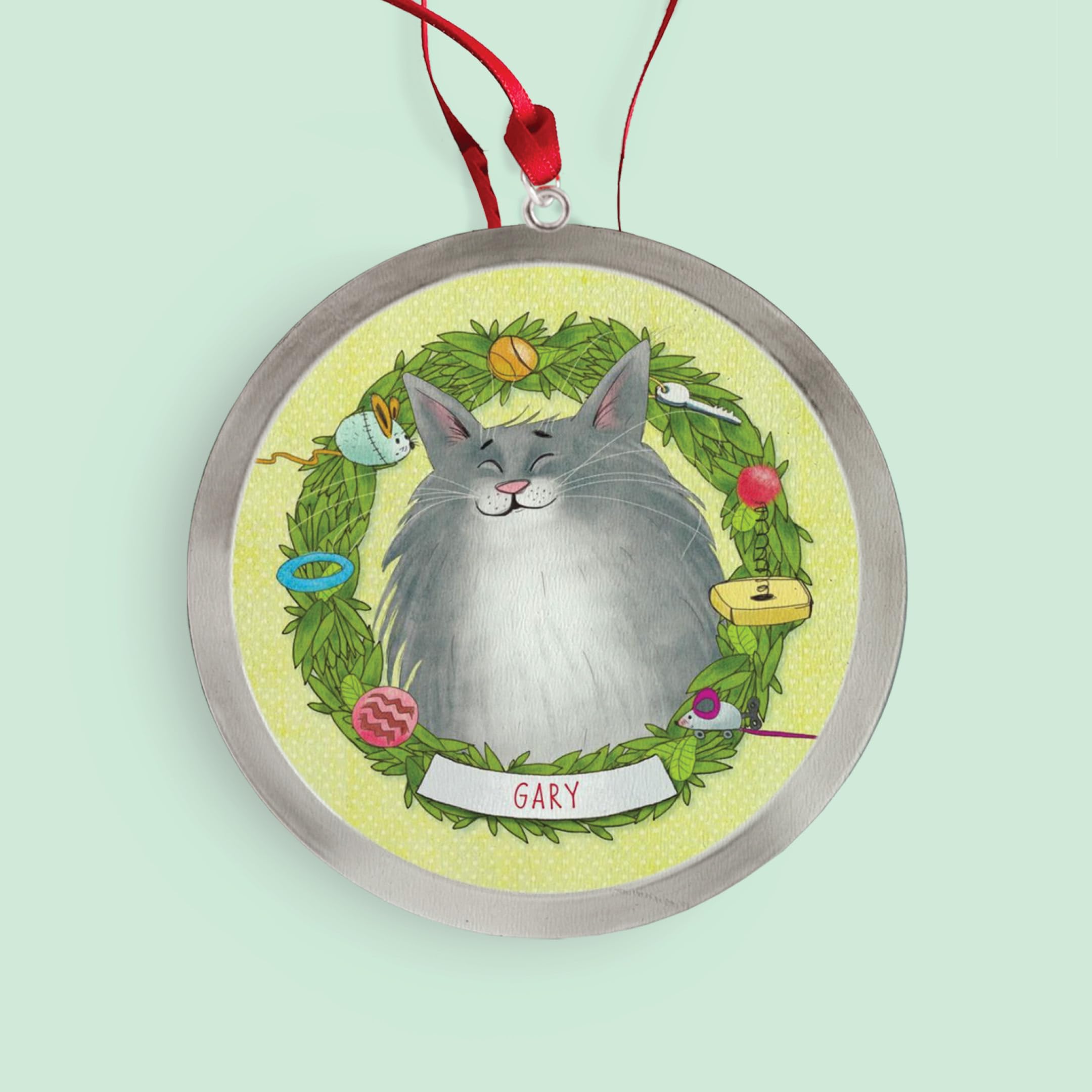 Personalized Pet Photo Ornament for Cat - I See Me!