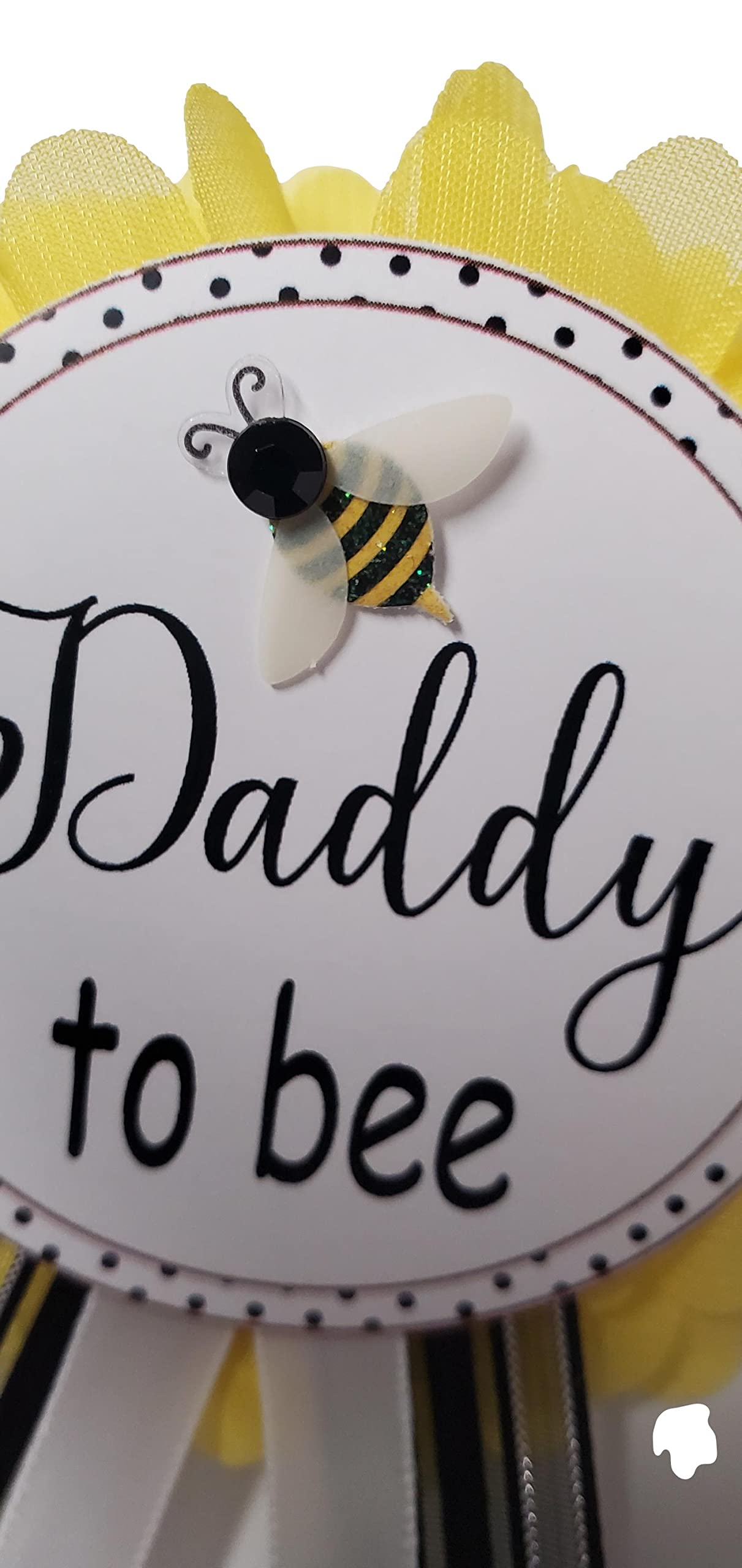 Daddy to Bee Pin Baby Shower Yellow & Black pin for dad to wear at Baby Shower, Baby Sprinkle