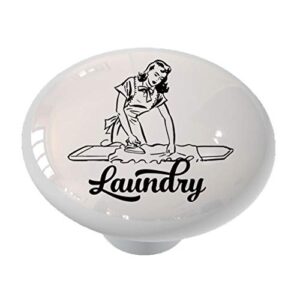 gotham decor mid century retro ironing laundry room drawer/cabinet knob