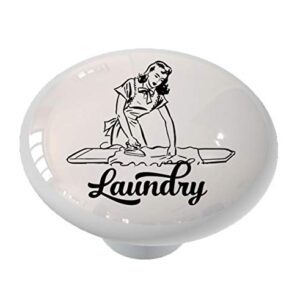 Gotham Decor Mid Century Retro Ironing Laundry Room Drawer/Cabinet Knob