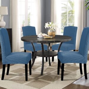 TIANSHU Stretch Chair Covers for Dining Room Set of 2, Dining Room Chair Covers for Home Decor, Removable Dining Chair Cover Non-Slip Kitchen Chair Cover Parson Chair Slipcover (2 Pack, Denim Blue)