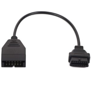 obd2 to obd1 gm adapter,obd1 12 pins to obd2 16 pins diagnostic tool connector adapter cable replacement for gm