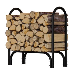 Fire Beauty Firewood Rack Log Holder,Log Storage Holder,Storage Rack,Firewood Stacker for Fireplace Indoor Outdoor(Middle)