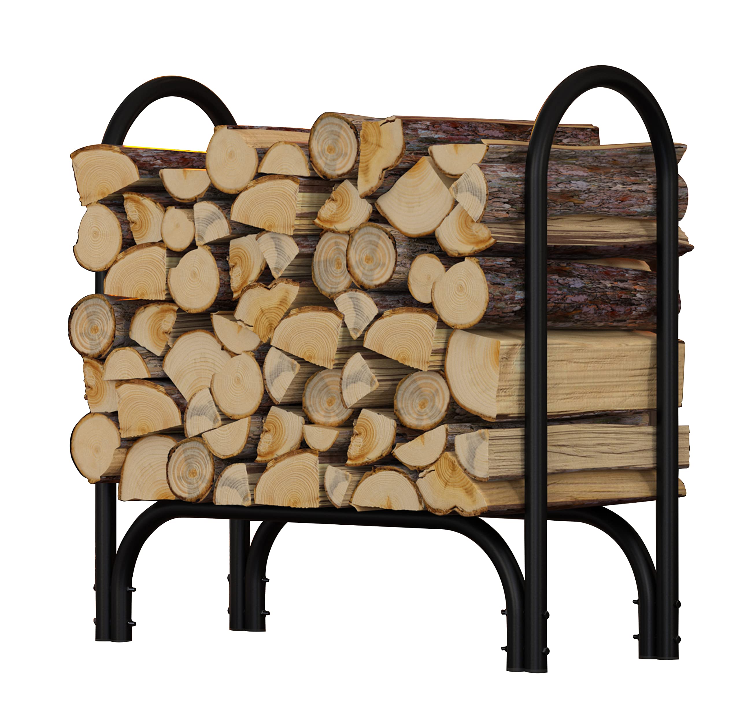 Fire Beauty Firewood Rack Log Holder,Log Storage Holder,Storage Rack,Firewood Stacker for Fireplace Indoor Outdoor(Middle)