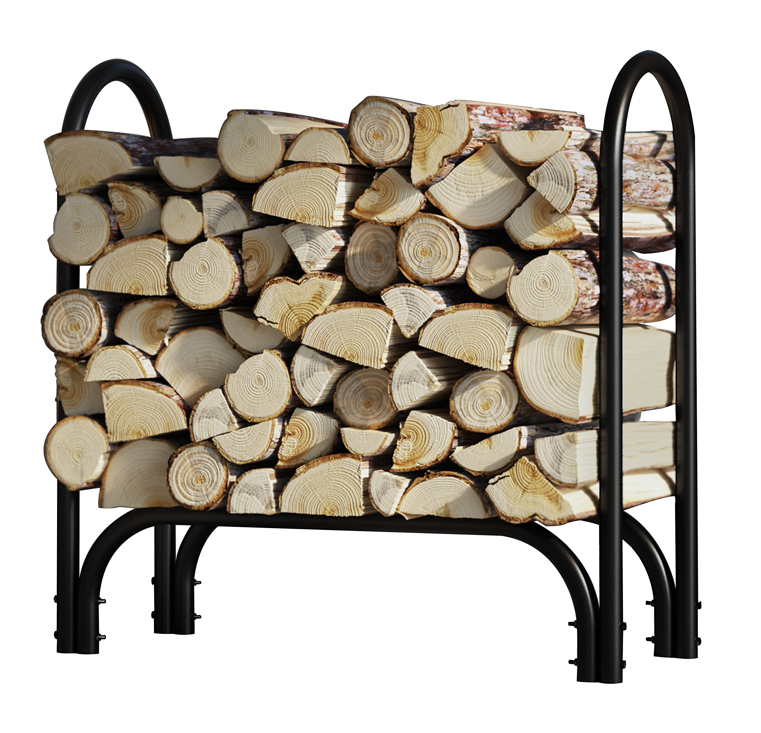 Fire Beauty Firewood Rack Log Holder,Log Storage Holder,Storage Rack,Firewood Stacker for Fireplace Indoor Outdoor(Middle)