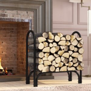 Fire Beauty Firewood Rack Log Holder,Log Storage Holder,Storage Rack,Firewood Stacker for Fireplace Indoor Outdoor(Middle)