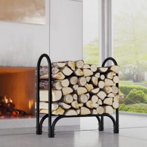 Fire Beauty Firewood Rack Log Holder,Log Storage Holder,Storage Rack,Firewood Stacker for Fireplace Indoor Outdoor(Middle)